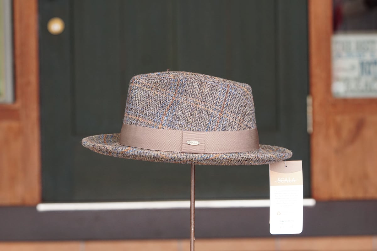 Scala Barry Wool Blend Tweed Fedora Hat | NewDeal