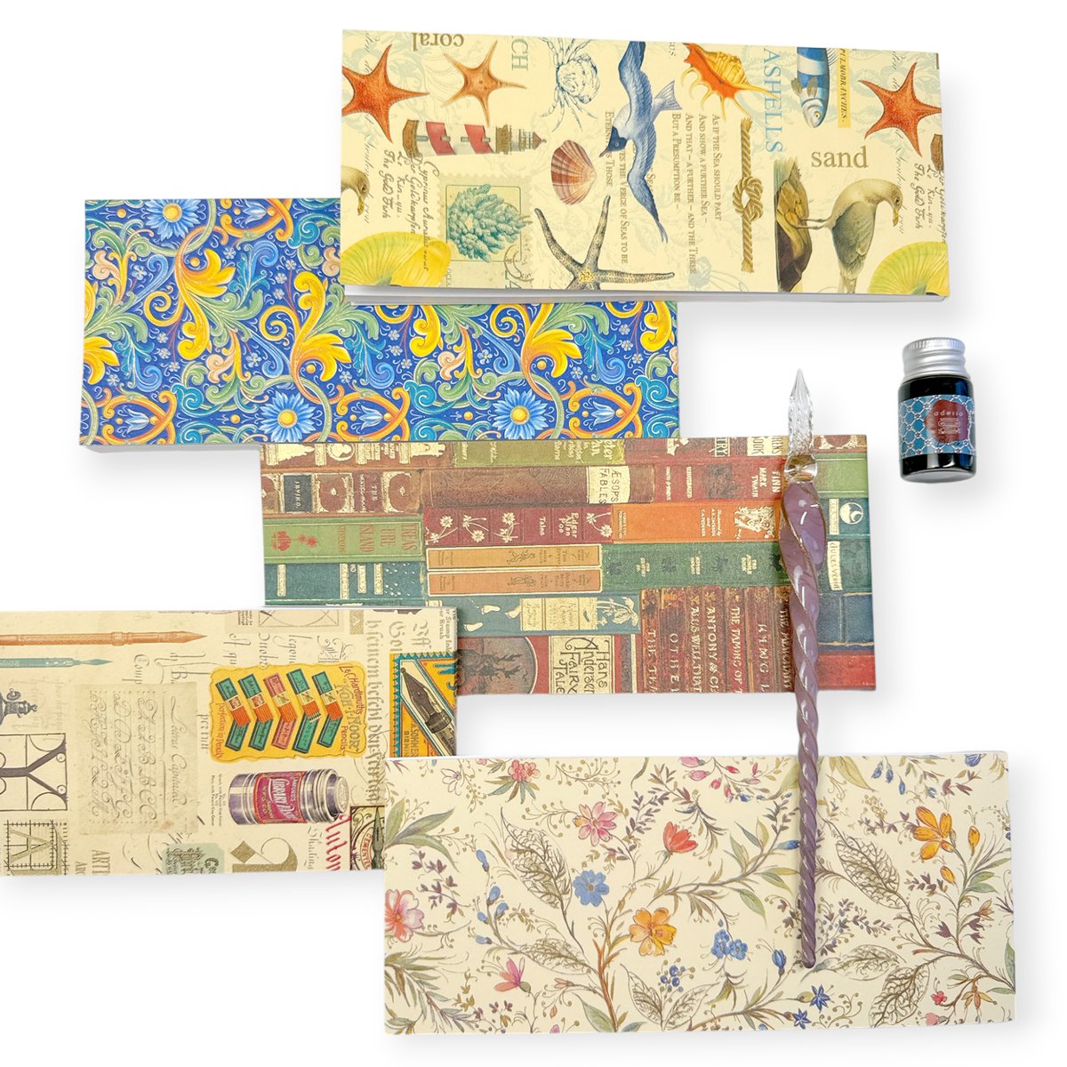 adessoオリジナル ミシン目入り Italian memo pad メモパッド 縦横 キ...