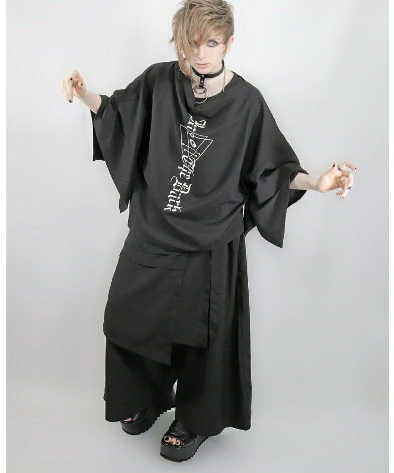 Deorart DRT2787 フラップ付 レイヤード・袴ワイドパンツ Deorart DRT2787 フラップ付 レイヤード・袴ワイドパンツ