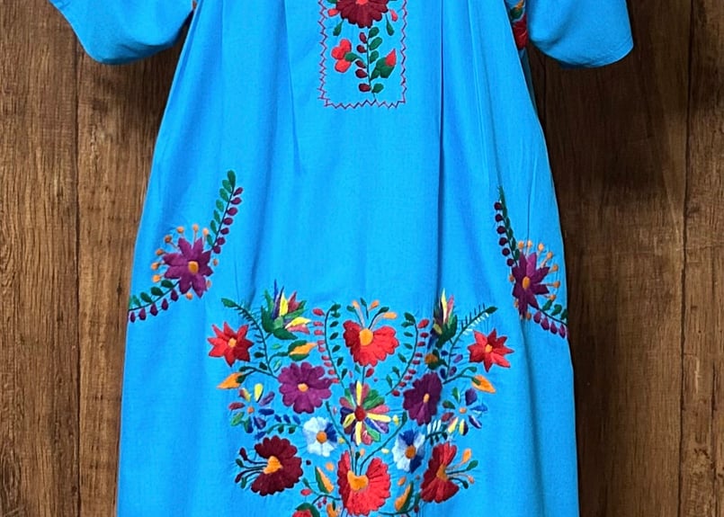 メキシカン ワンピース 花 刺繍 手刺繍 ヴィンテージ エスニック メキシカン ワンピース 花 刺繍 手刺繍 ヴィンテージ エスニック