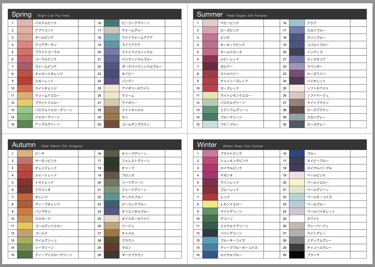 【Free】Drape Check Sheet | AIS Color Store