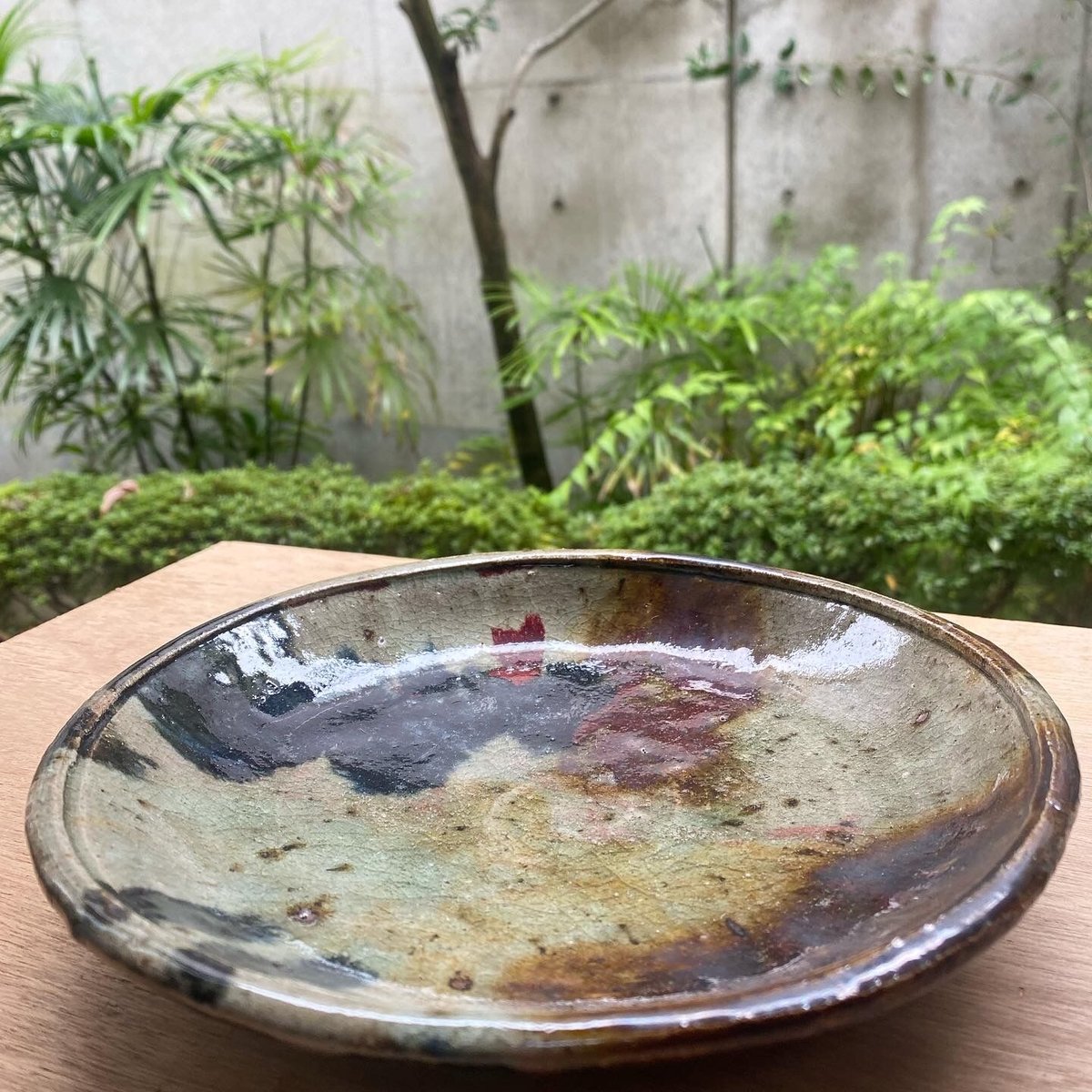 Mashiko Pottery 益子焼き 成井釜絵付け作品 大皿 直径22cm 高さ3...