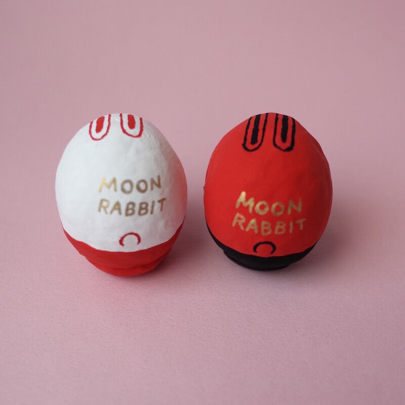 Norikazu Hatta「ミニだるま うさぎと月」 | オトメの金沢 陳列室 Norikazu Hatta「ミニだるま うさぎと月」 | オトメの金沢 陳列室
