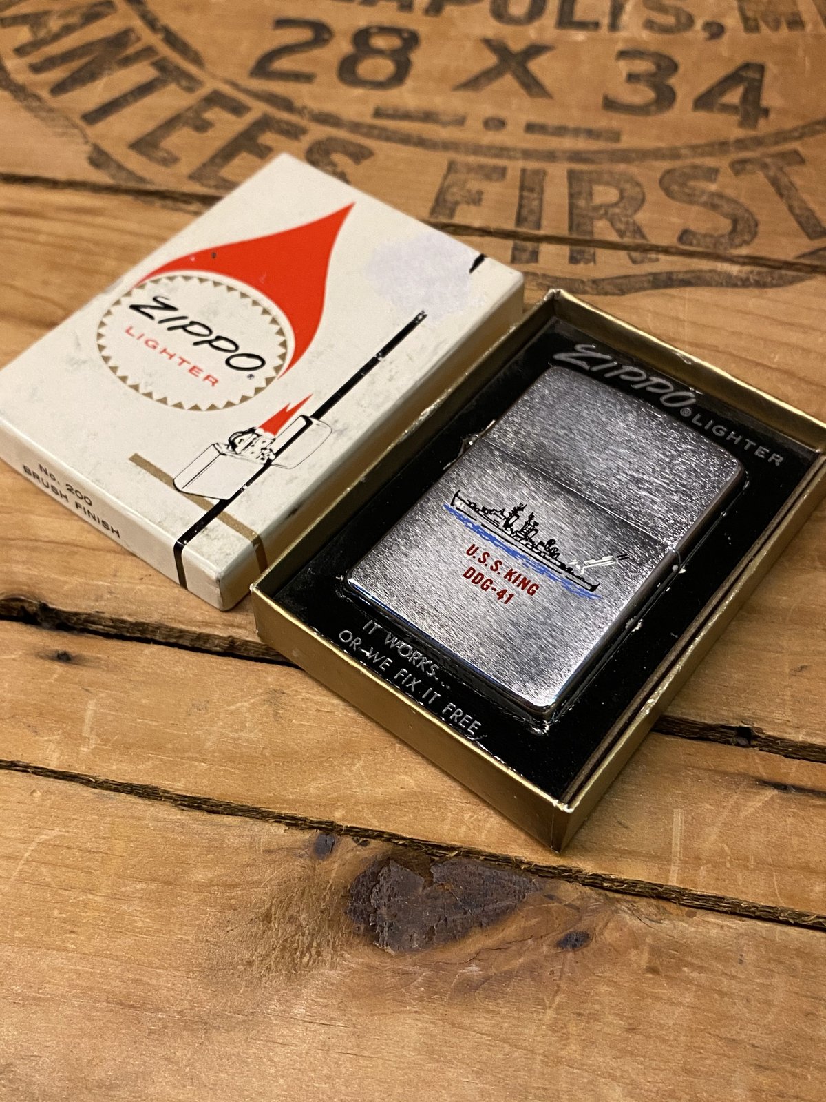 1984 “ZIPPO” USS Cigarette Lighter W/Case Box | 1984 “ZIPPO” USS Cigarette Lighter W/Case Box |