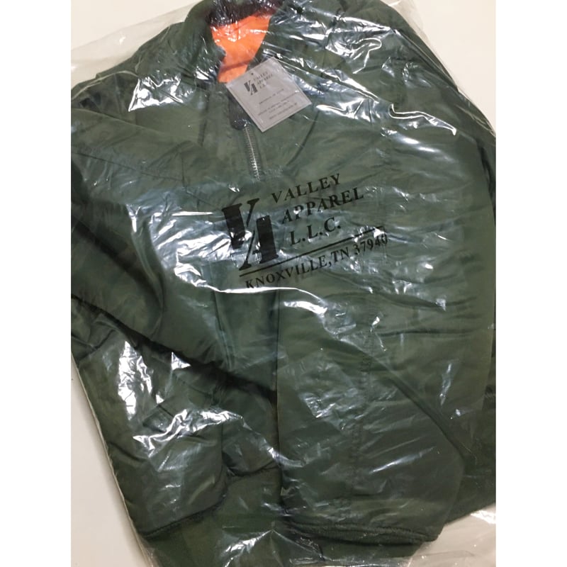 VALLEY APPAREL バレイアパレル MA-1 オリーブ MADE in USA | VALLEY APPAREL バレイアパレル MA-1 オリーブ MADE in USA |