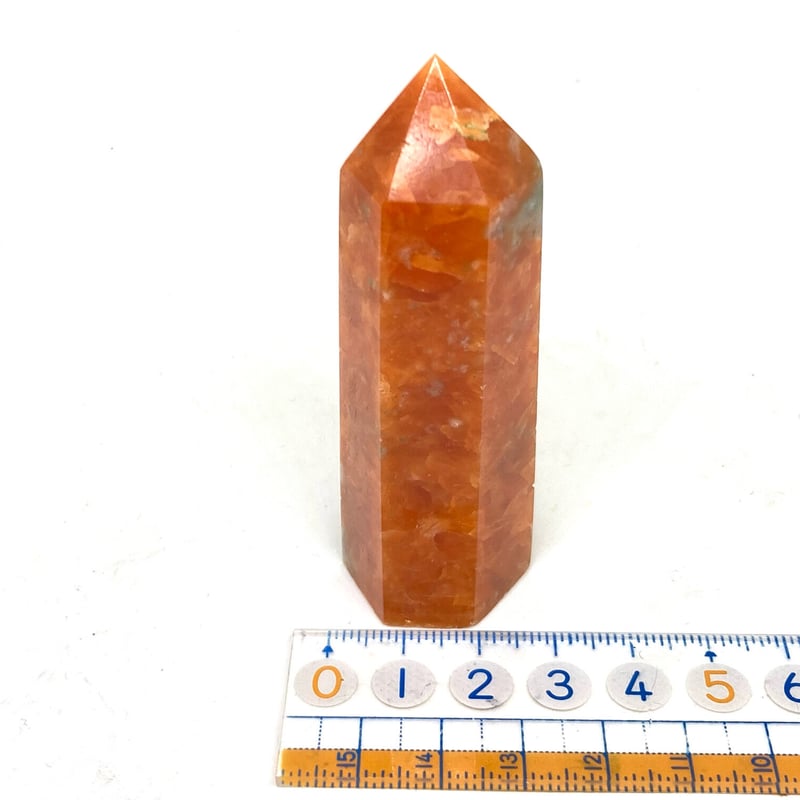 まるでにんじん】タンザニア産サンストーン・六角柱研磨【②80 まるでにんじん】タンザニア産サンストーン・六角柱研磨【②80