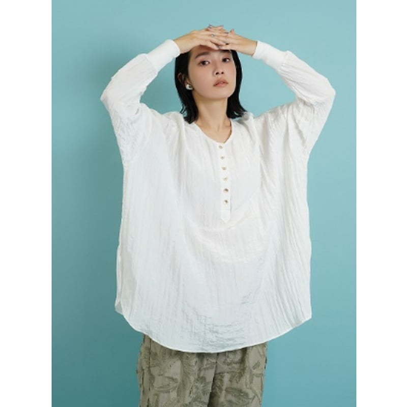 CYAN TOKYO 】グロッシーワッシャーブラウス | selectshop RJ CYAN TOKYO 】グロッシーワッシャーブラウス | selectshop RJ