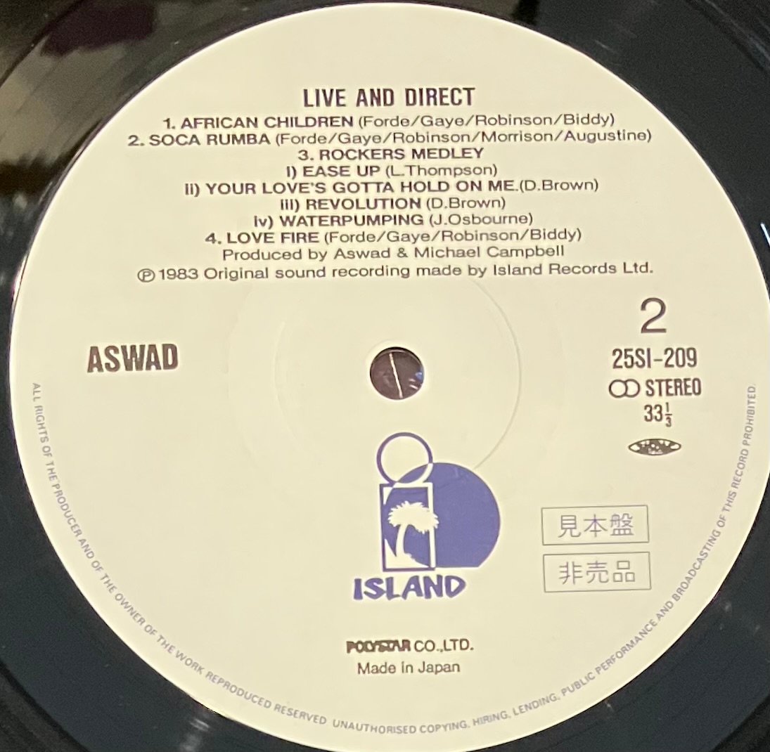 Aswad - Live And Direct [LP][Island Records] (U...