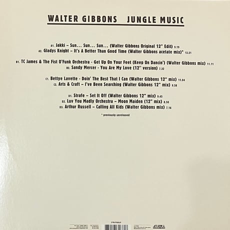 Walter Gibbons / Jungle Music - Mixed With Love...