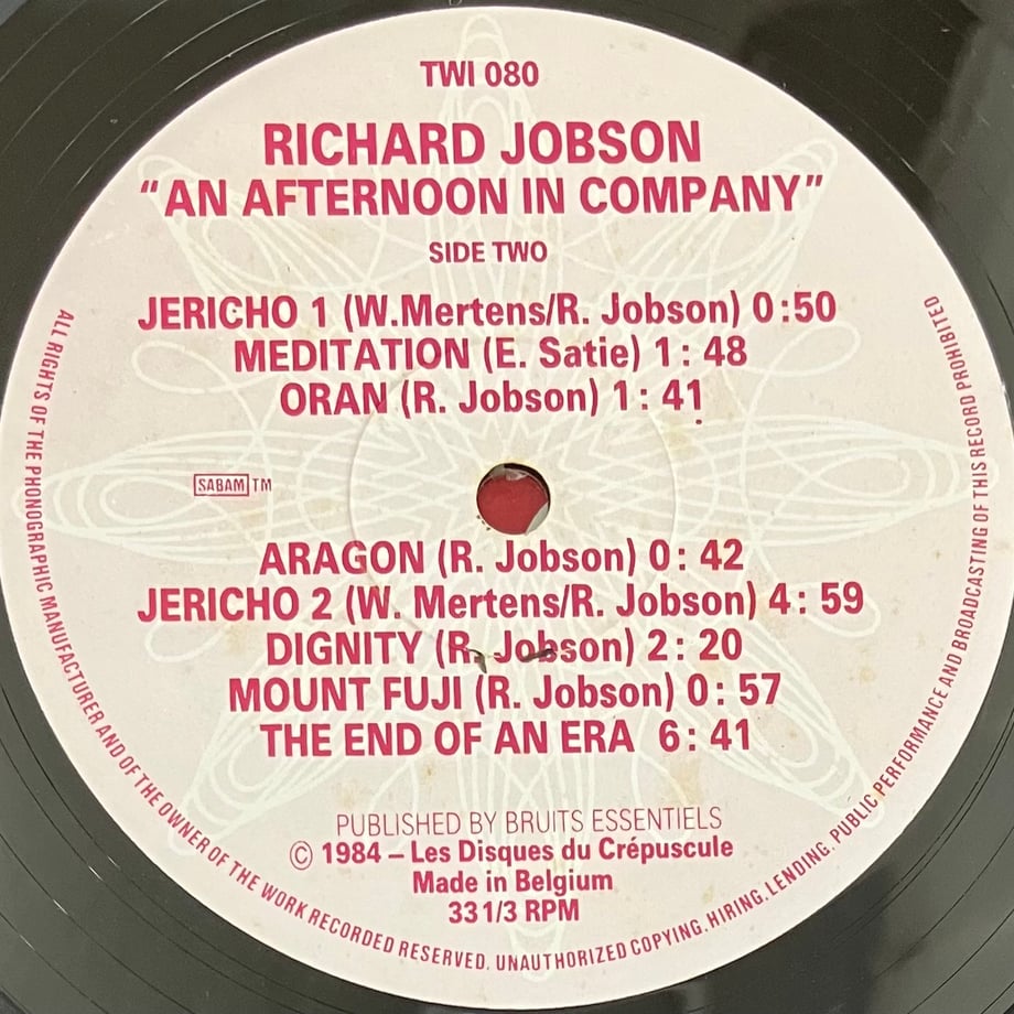 Richard Jobson - An Afternoon In Company [LP][L...