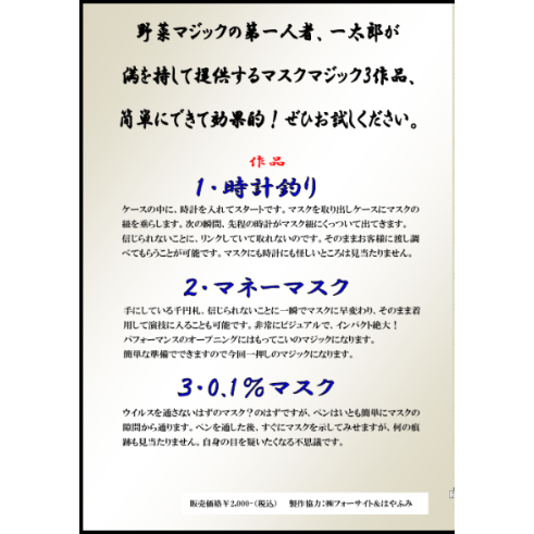 マスク祭り *1000 | Foresight Magic STORE