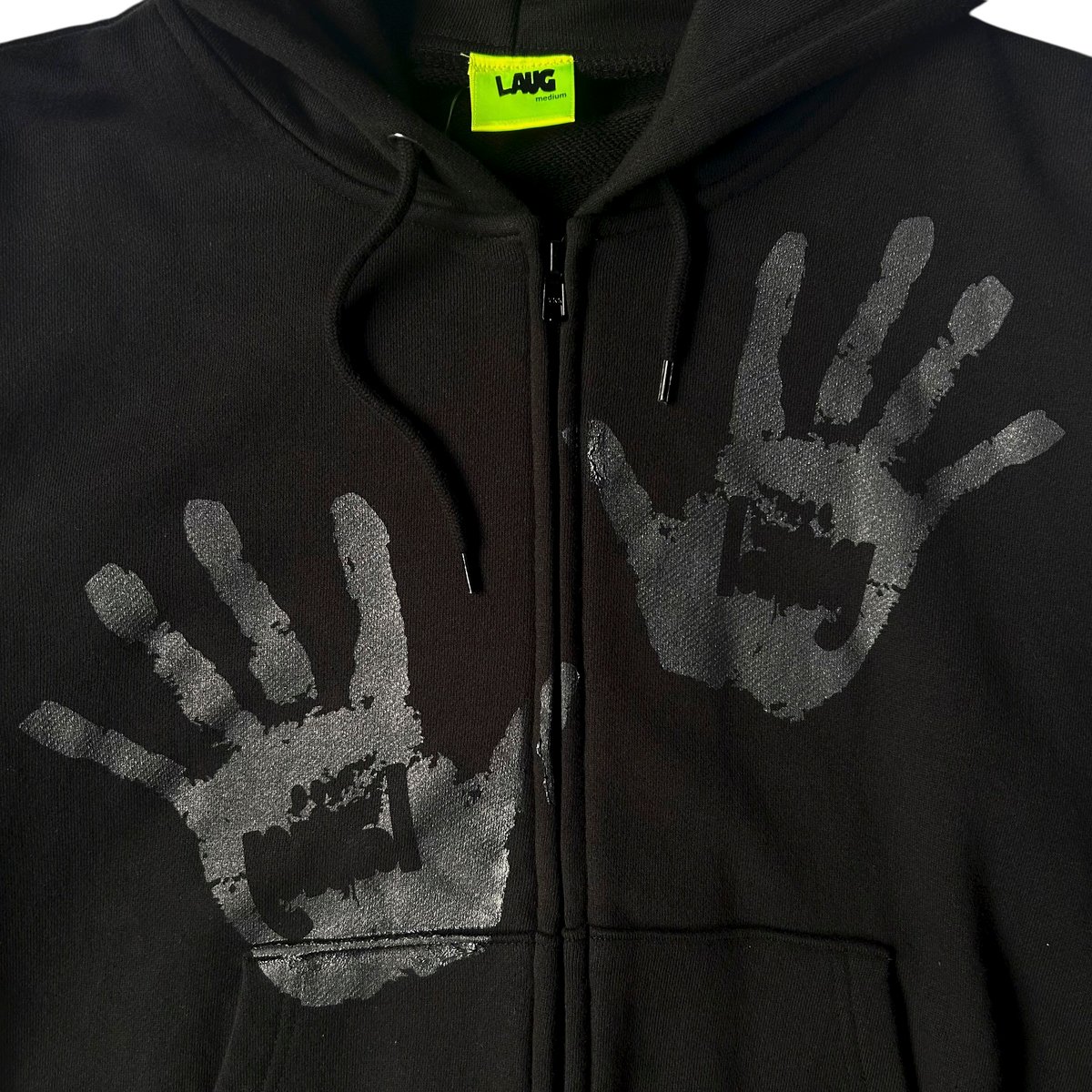 LAUG YOKOZUNA HAND ZIP HOODIE BLACK | LAUG