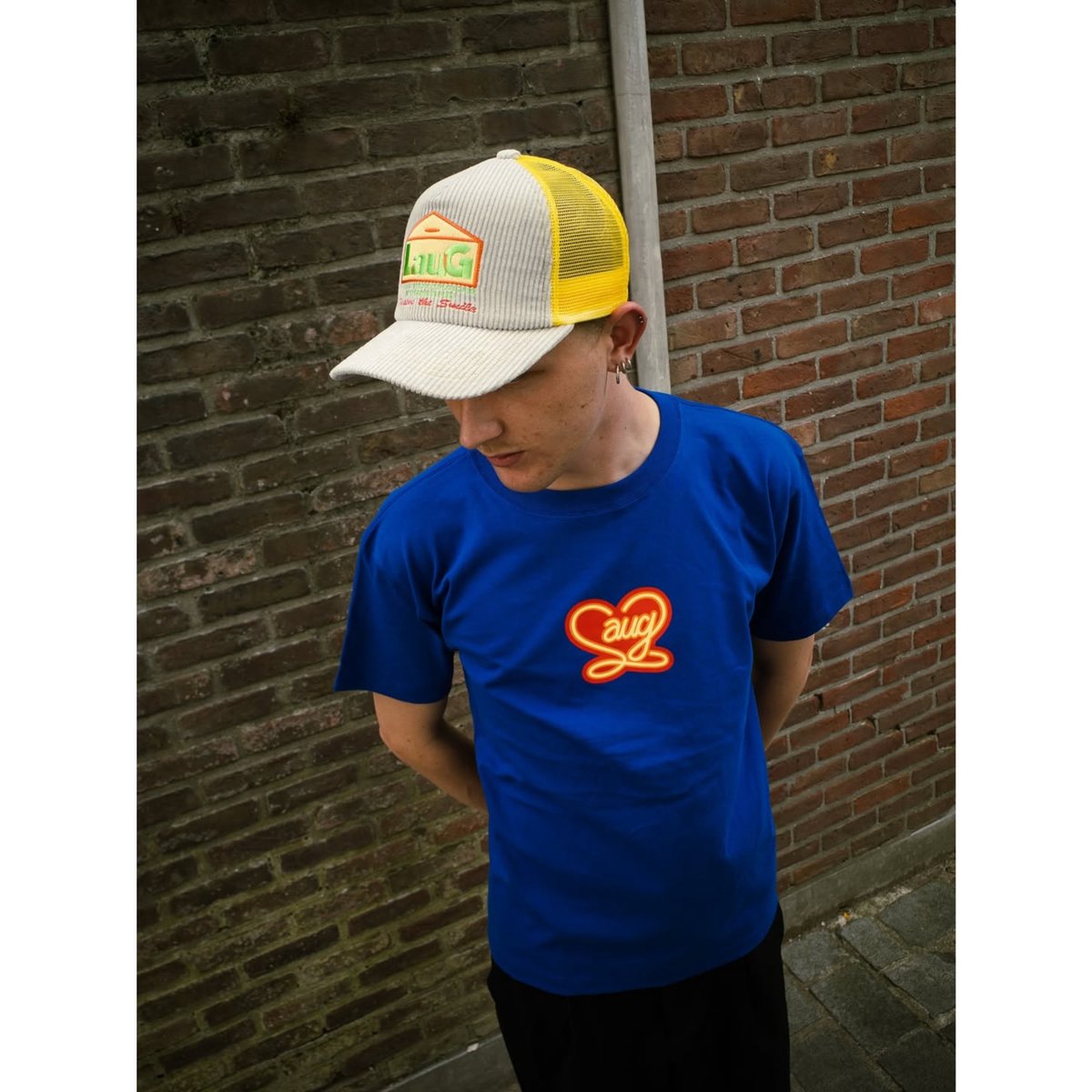 LAUG LOVE LAUG TEE BLUE | LAUG