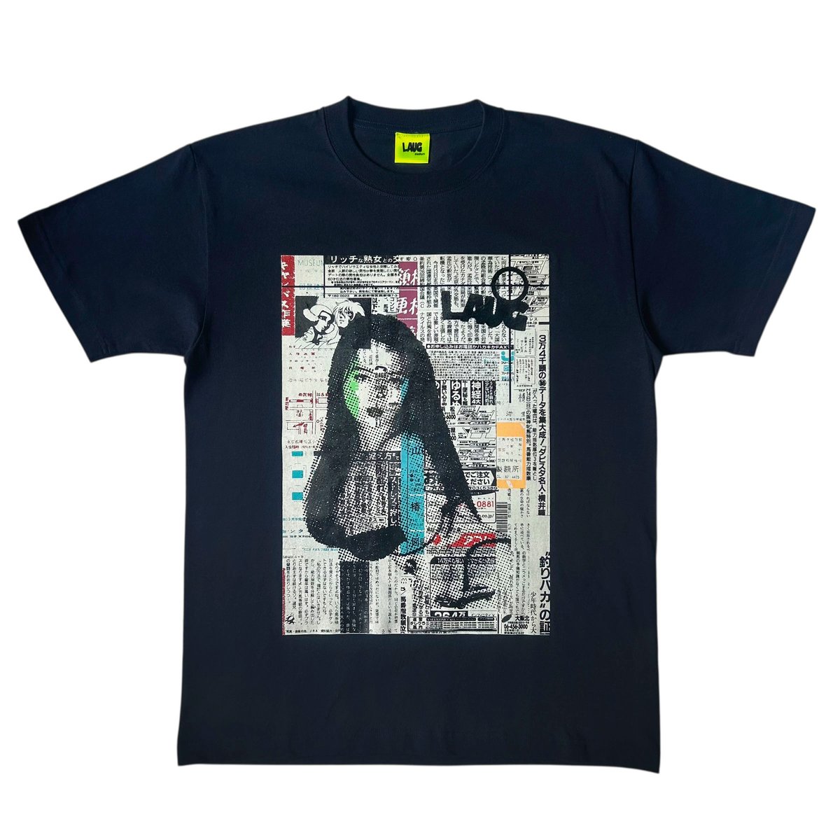LAUG SHIMPEI COLLAGE TEE NAVY | LAUG
