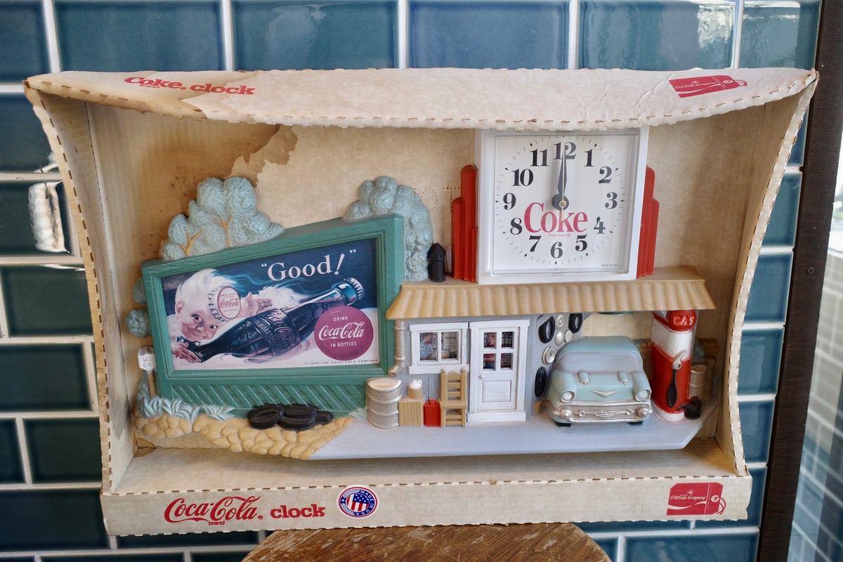 デッドストック 90's Coca Cola コカコーラ 時計 壁掛け 動作 デッドストック 90's Coca Cola コカコーラ 時計 壁掛け 動作
