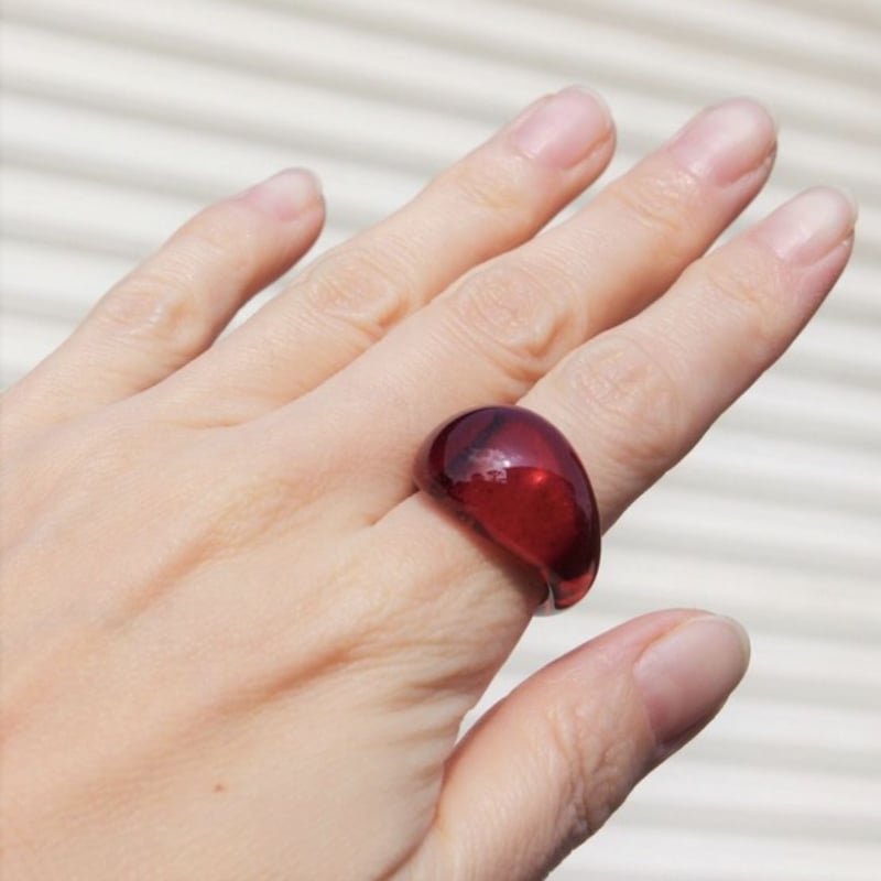 guridrops】ぽってりリング(Clear Red) | ぐり工房 Online Shop guridrops】ぽってりリング(Clear Red) | ぐり工房 Online Shop