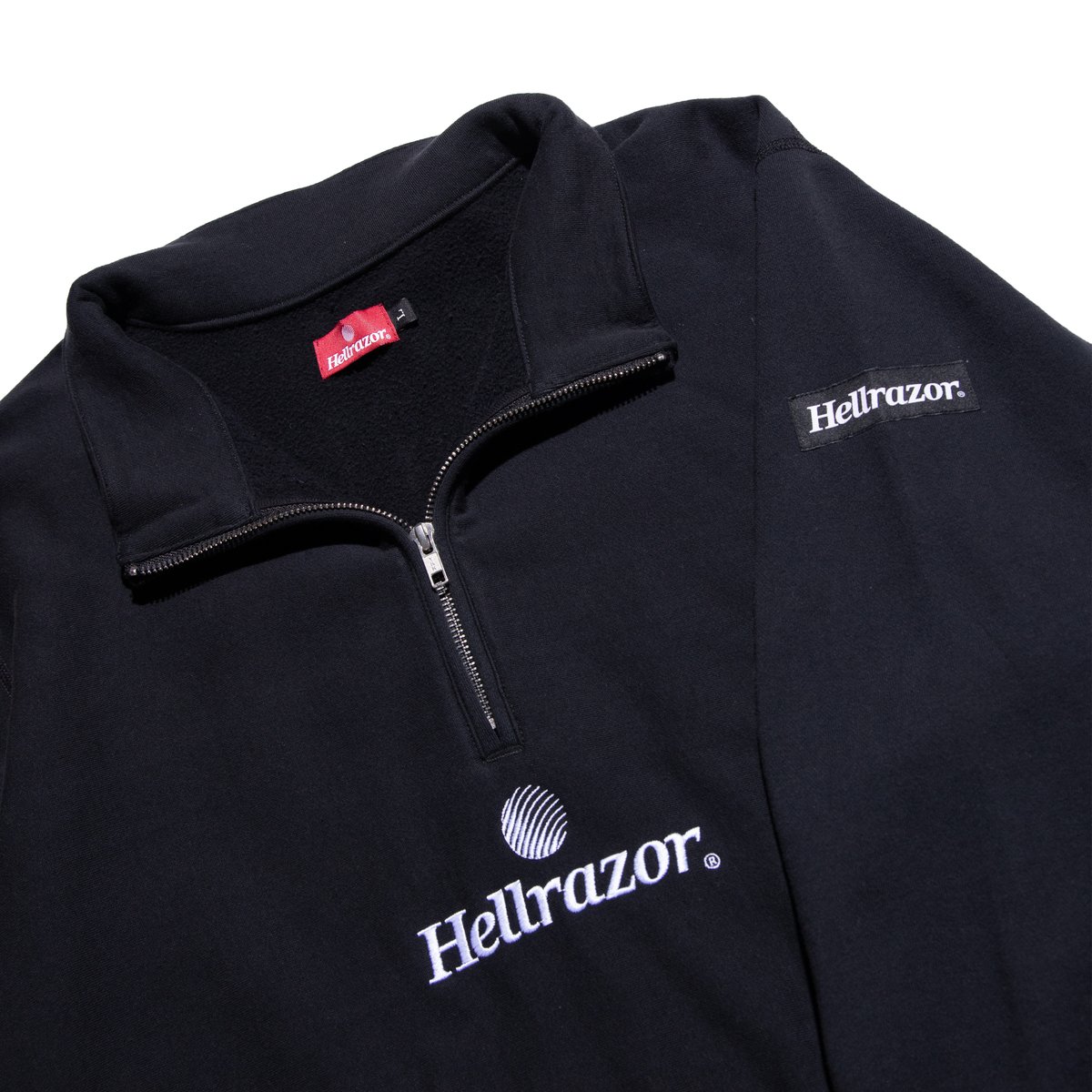 HELLRAZOR TRADEMARK HALF ZIP PULLOVER BLACK | M...