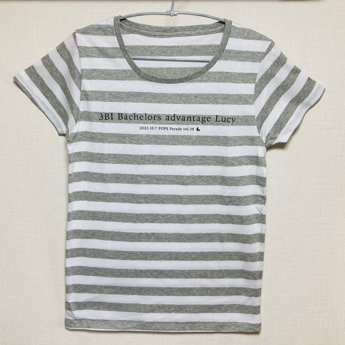 POPS Parade vol.38 イベント記念Tシャツ（ホワイト × ヘザーグレー／ボーダ...