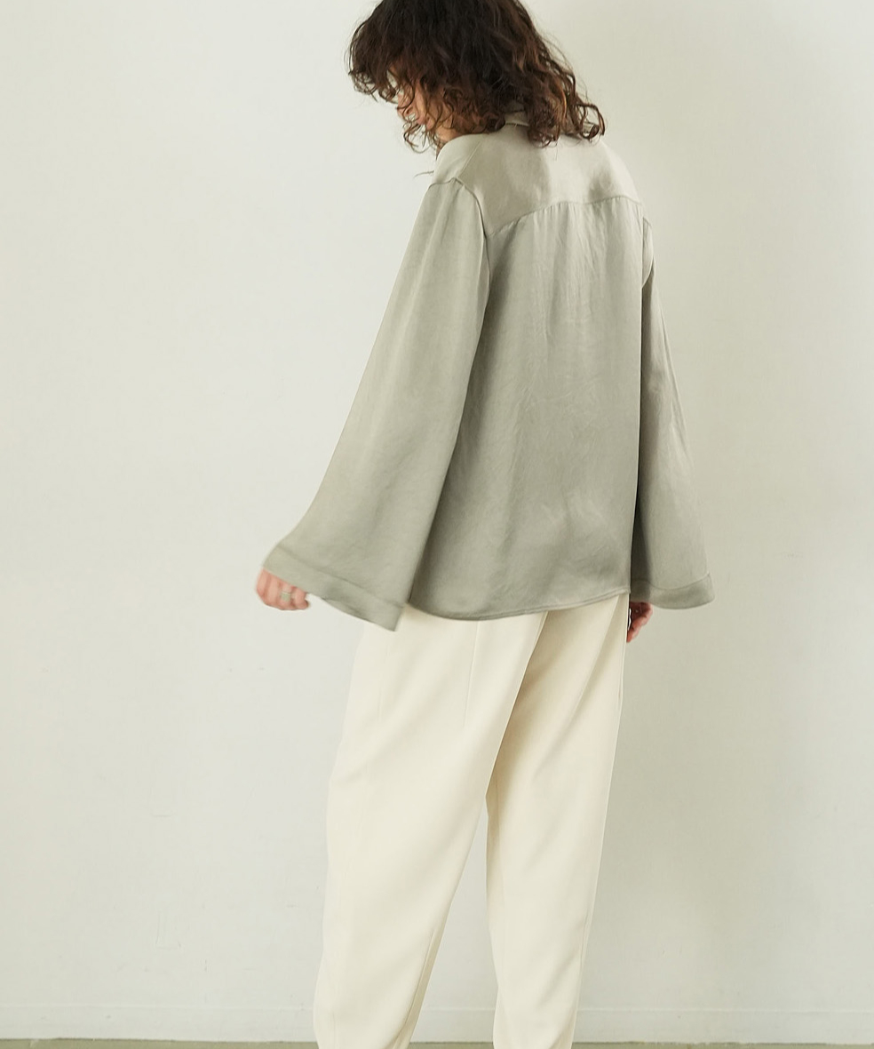 CLANE - TAILORED SATIN SHIRT【16122-4132】 | THE DAY CLANE - TAILORED SATIN SHIRT【16122-4132】 | THE DAY