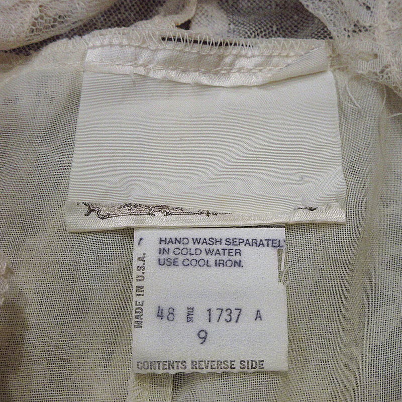 ビンテージ70's○GUNNE SAXレディースレース×シースルー長袖 ビンテージ70's○GUNNE SAXレディースレース×シースルー長袖