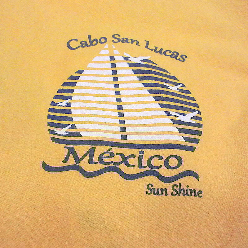 ビンテージ90's○Cabo San Lucas Mexicoジップパーカー黃色size ビンテージ90's○Cabo San Lucas Mexicoジップパーカー黃色size