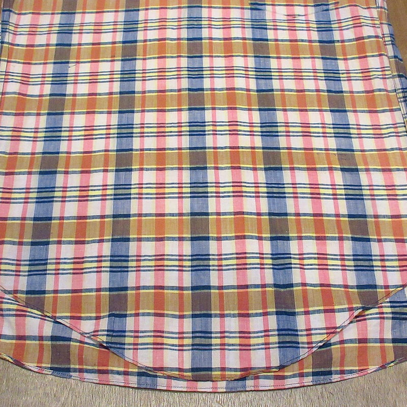 ビンテージ60's○GANT インド綿マドラスチェックプルオーバー ビンテージ60's○GANT インド綿マドラスチェックプルオーバー