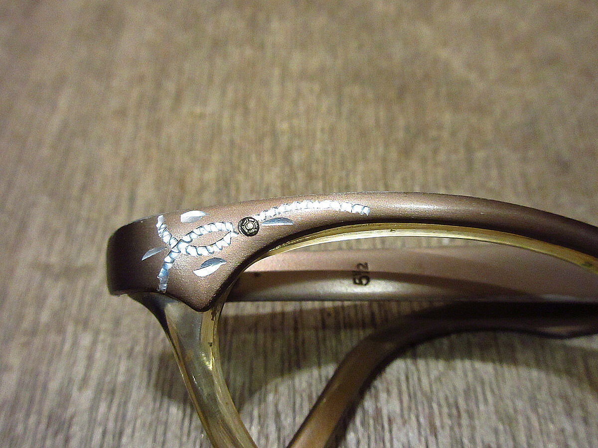 ビンテージ60's○彫金キャッツアイブロー眼鏡○231015i8-eygls ビンテージ60's○彫金キャッツアイブロー眼鏡○231015i8-eygls