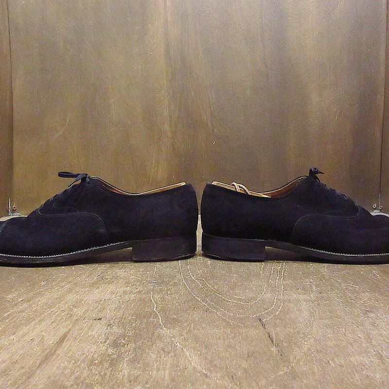 ビンテージ50's○FLORSHEIMキャップトゥスウェードシューズ黒 ビンテージ50's○FLORSHEIMキャップトゥスウェードシューズ黒