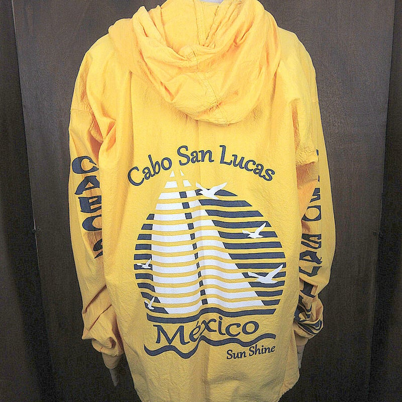 ビンテージ90's○Cabo San Lucas Mexicoジップパーカー黃色size ビンテージ90's○Cabo San Lucas Mexicoジップパーカー黃色size
