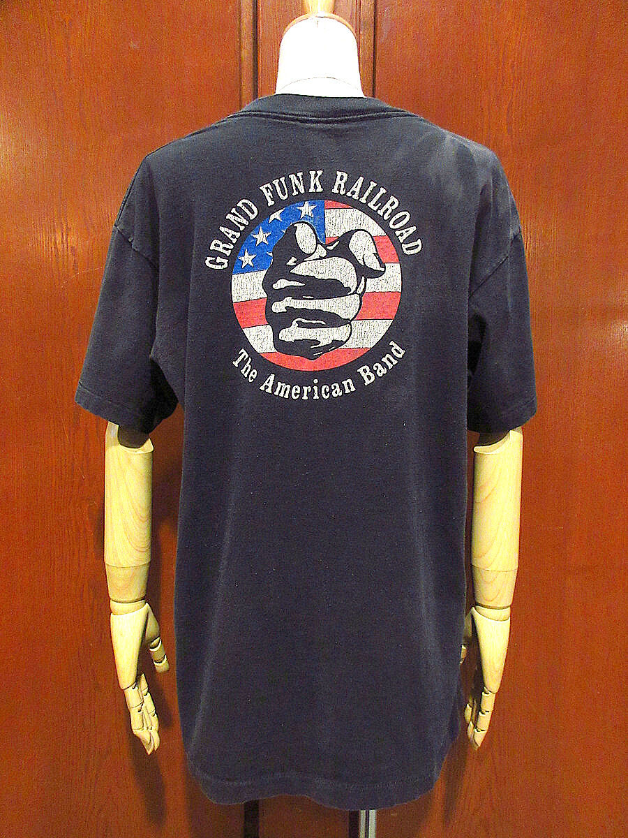 ビンテージ80's○GRAND FUNK RAILROADコットン両面プリントT ビンテージ80's○GRAND FUNK RAILROADコットン両面プリントT