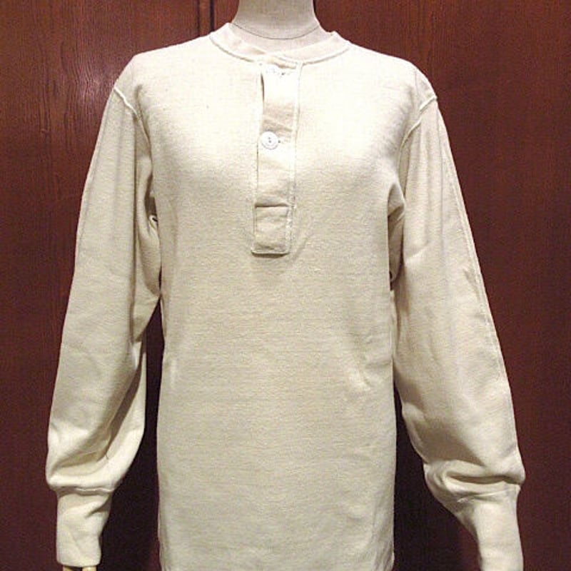 ビンテージ60's○ミリタリーヘンリーネックアンダーシャツsize M
