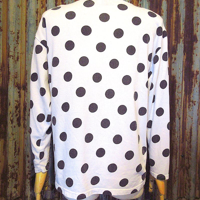 ビンテージ80's90's○STUDIO HQレディースドット柄長袖Tシャツ ビンテージ80's90's○STUDIO HQレディースドット柄長袖Tシャツ