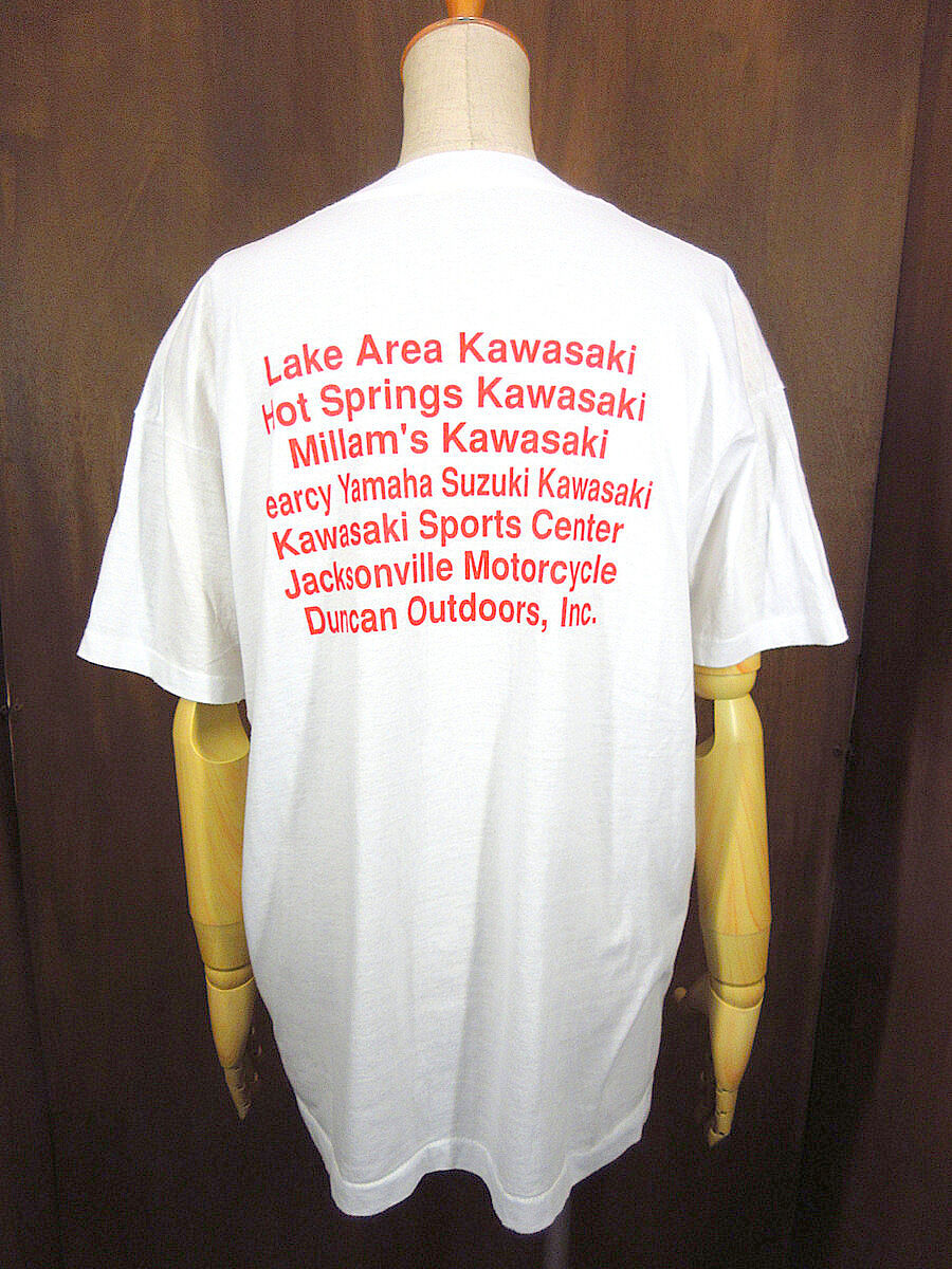 ビンテージ80s○KAWASAKIプリントTシャツ白○230928j2-m-tsh-ot ビンテージ80s○KAWASAKIプリントTシャツ白○230928j2-m-tsh-ot