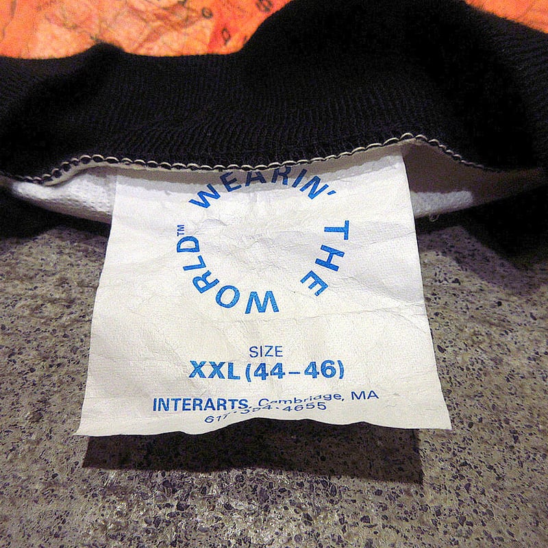 ビンテージ90's○WEARIN THE WORLD世界地図柄ペーパージャケット ビンテージ90's○WEARIN THE WORLD世界地図柄ペーパージャケット