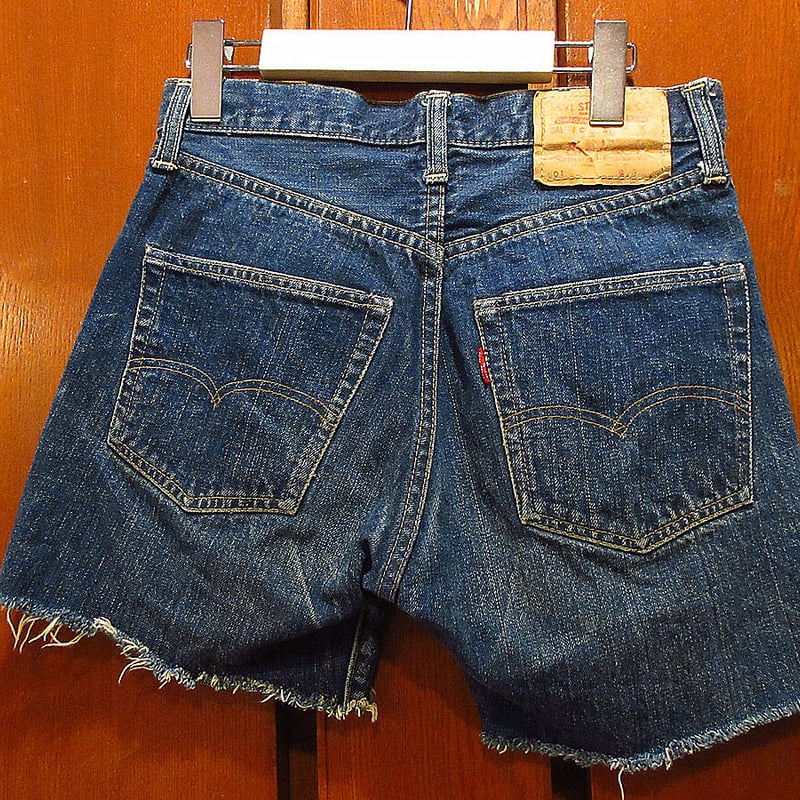 ビンテージ60's○Levi's 501 BIG Eデニムカットオフショーツ実寸 ビンテージ60's○Levi's 501 BIG Eデニムカットオフショーツ実寸