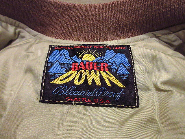ビンテージ50's○BAUER DOWNインナーダウンジャケット○210306s8 ビンテージ50's○BAUER DOWNインナーダウンジャケット○210306s8