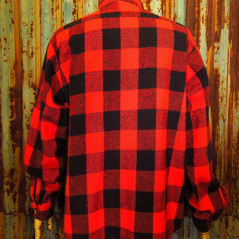 ビンテージ90's○FIVE BROTHERバッファローチェック ヘビーネルシャツ