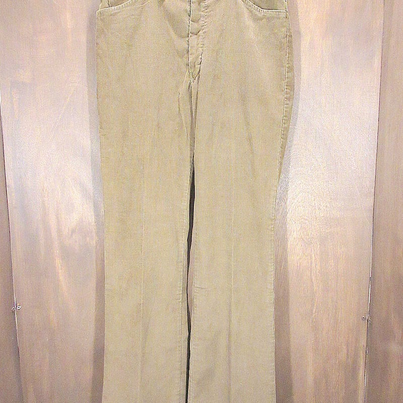 ビンテージ70's○ROEBUCKSコーデュロイフレアパンツ茶実寸82cm ビンテージ70's○ROEBUCKSコーデュロイフレアパンツ茶実寸82cm