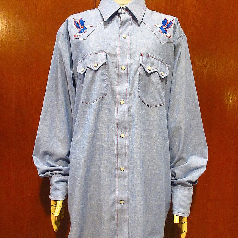 ビンテージ70's○Dee Ceeイーグル刺繍シャンブレーウエスタン ビンテージ70's○Dee Ceeイーグル刺繍シャンブレーウエスタン