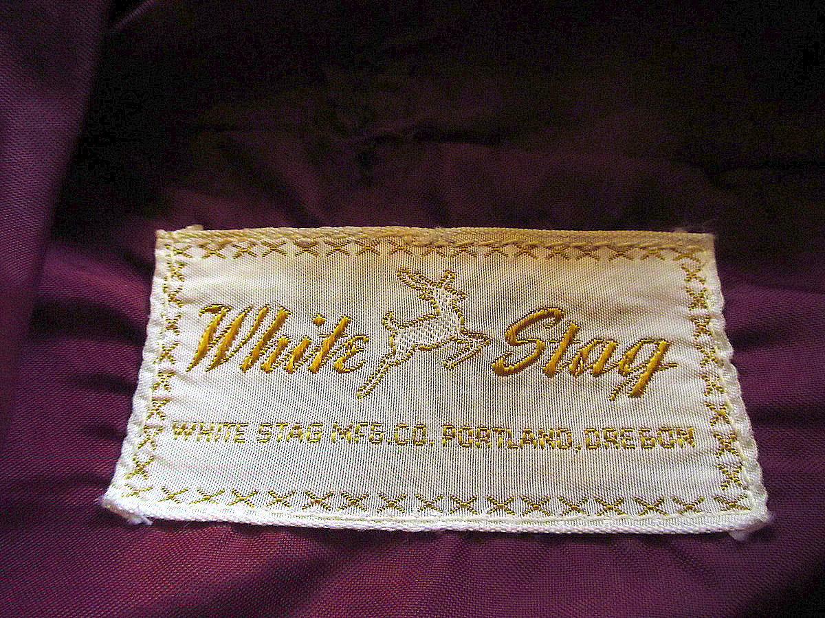 ビンテージ60's○White Stagナイロン総柄フード付きジャケット ビンテージ60's○White Stagナイロン総柄フード付きジャケット