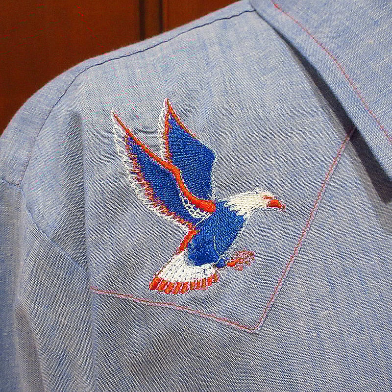 ビンテージ70's○Dee Ceeイーグル刺繍シャンブレーウエスタン ビンテージ70's○Dee Ceeイーグル刺繍シャンブレーウエスタン