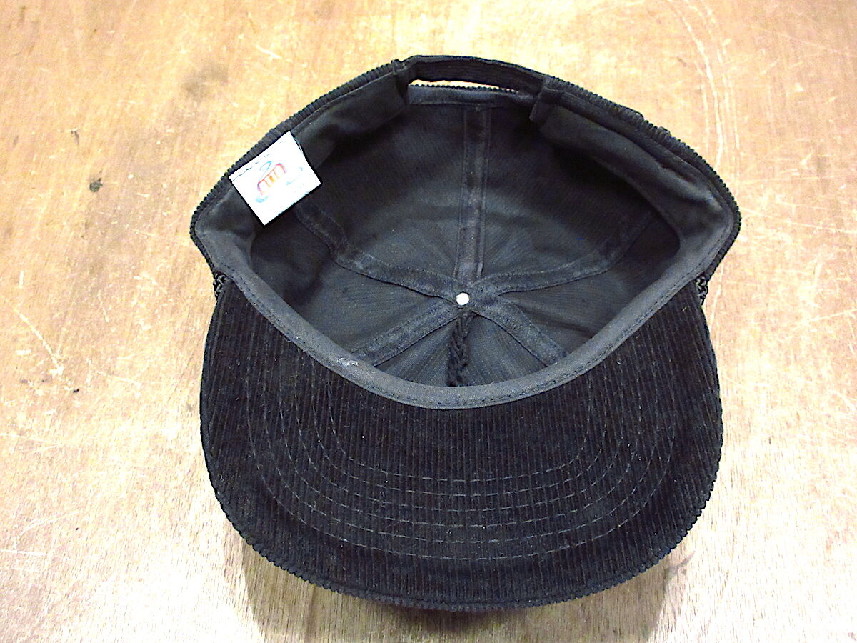 ビンテージ90's○DESERT STORMコーデュロイ6パネルキャップ黒 ビンテージ90's○DESERT STORMコーデュロイ6パネルキャップ黒