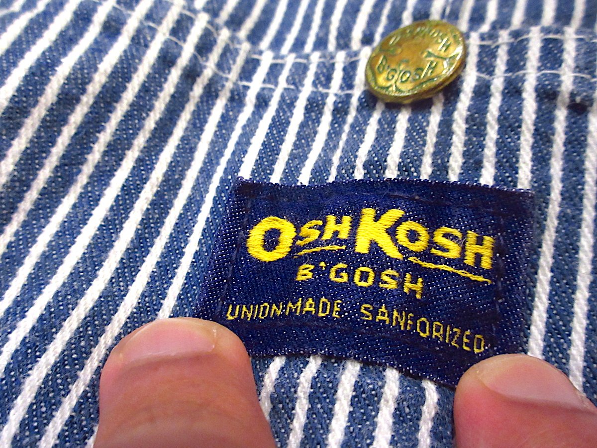 ビンテージ60's70's○OSHKOSHヒッコリーストライプ ビンテージ60's70's○OSHKOSHヒッコリーストライプ