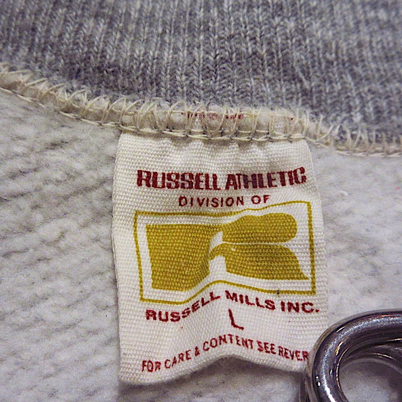 ビンテージ70's○RUSSELL金タグ裏起毛ラグランスウェット霜降り ビンテージ70's○RUSSELL金タグ裏起毛ラグランスウェット霜降り