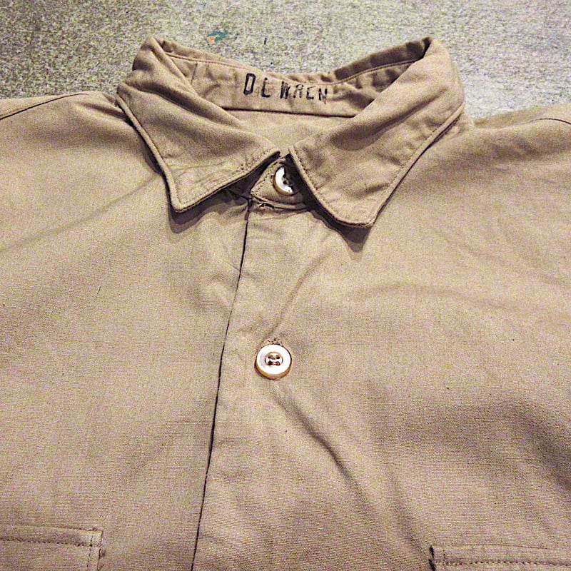 ビンテージ60's○U.S.ARMYコットンポプリン長袖シャツカーキsize ビンテージ60's○U.S.ARMYコットンポプリン長袖シャツカーキsize