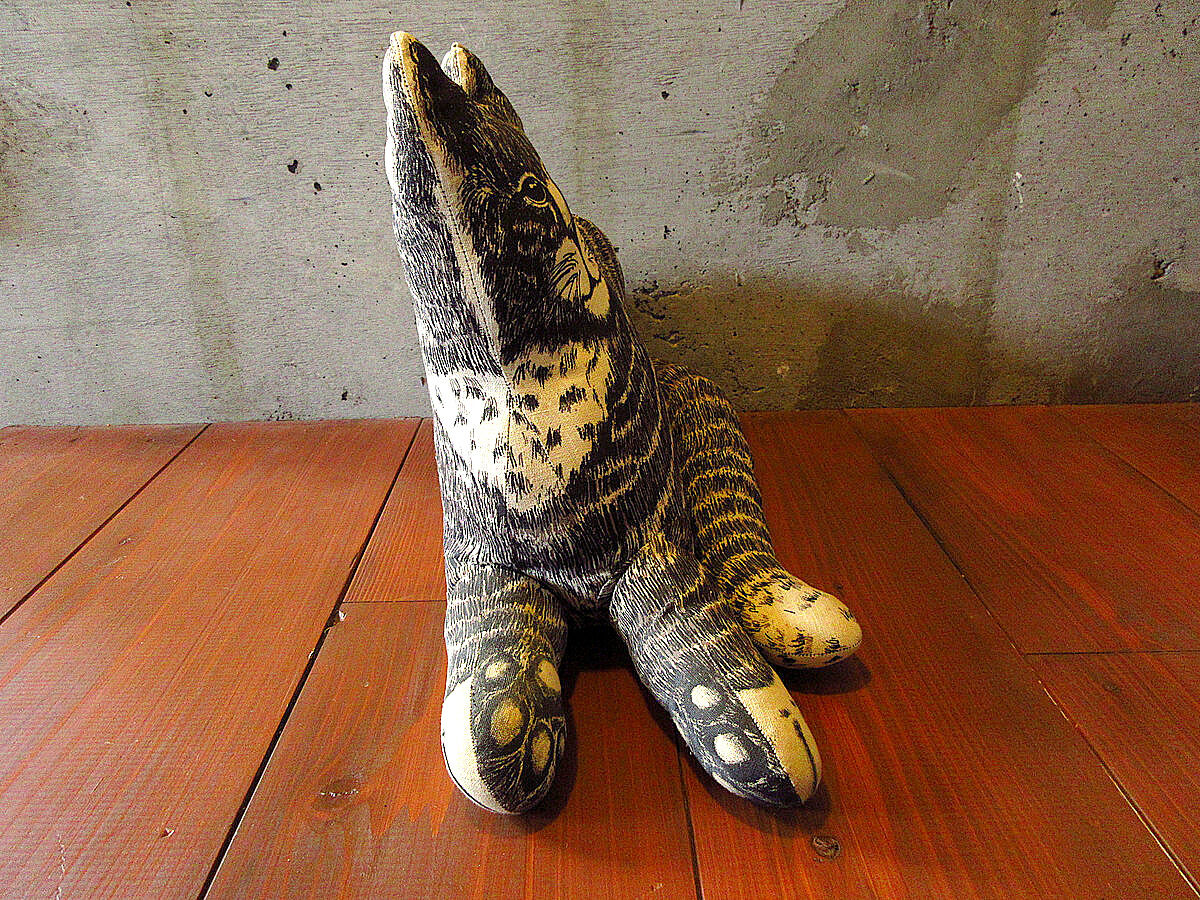 ビンテージ60’s70’s DUSTYN SCHEARプリントキャットクッション 230527...