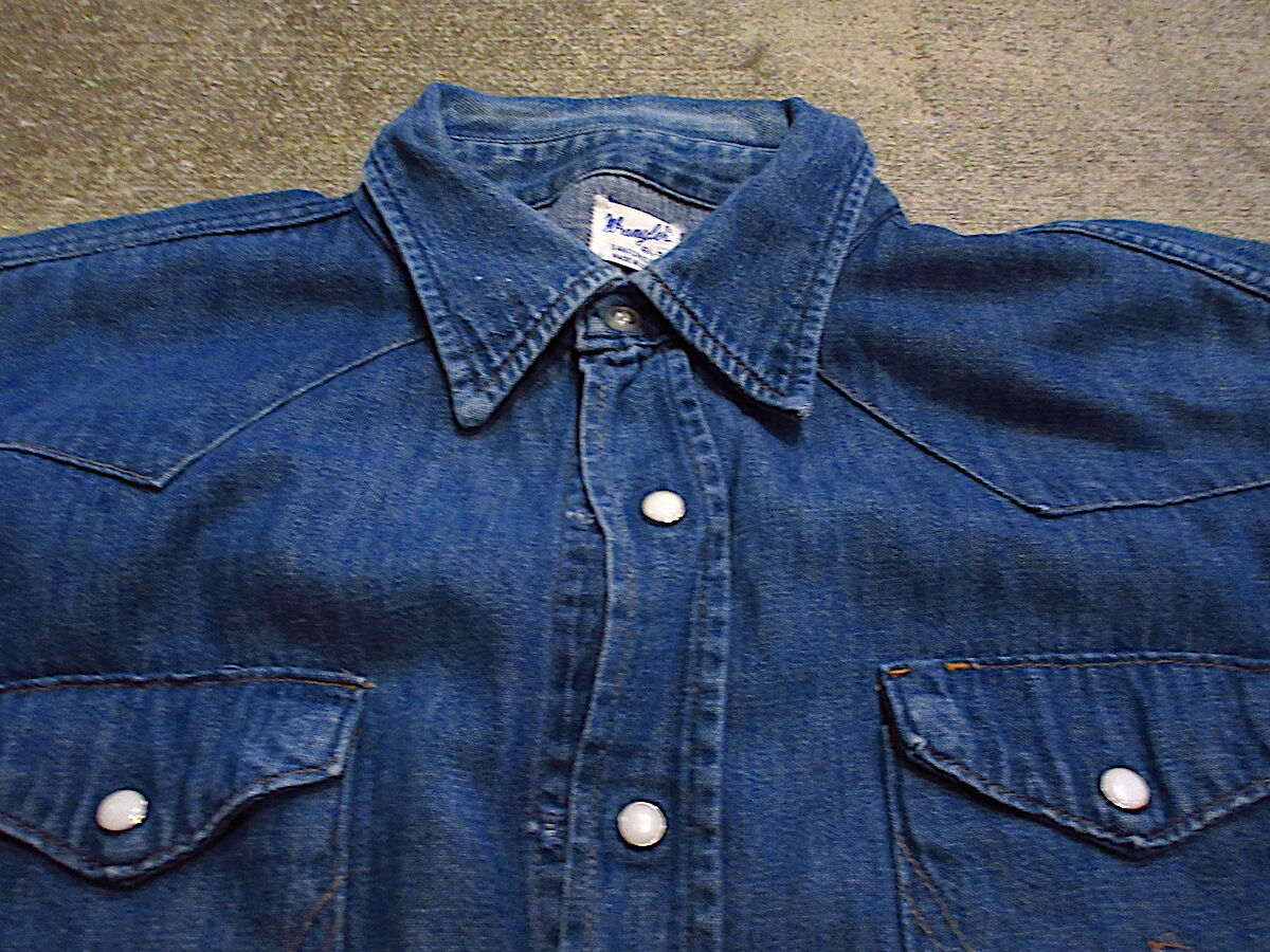 ビンテージ60's○Wrangler 27MWデニムウエスタンシャツsize 16 1 ビンテージ60's○Wrangler 27MWデニムウエスタンシャツsize 16 1