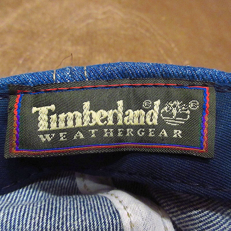 ビンテージ90's○Timberland刺繍入りデニム6パネルキャップ ビンテージ90's○Timberland刺繍入りデニム6パネルキャップ