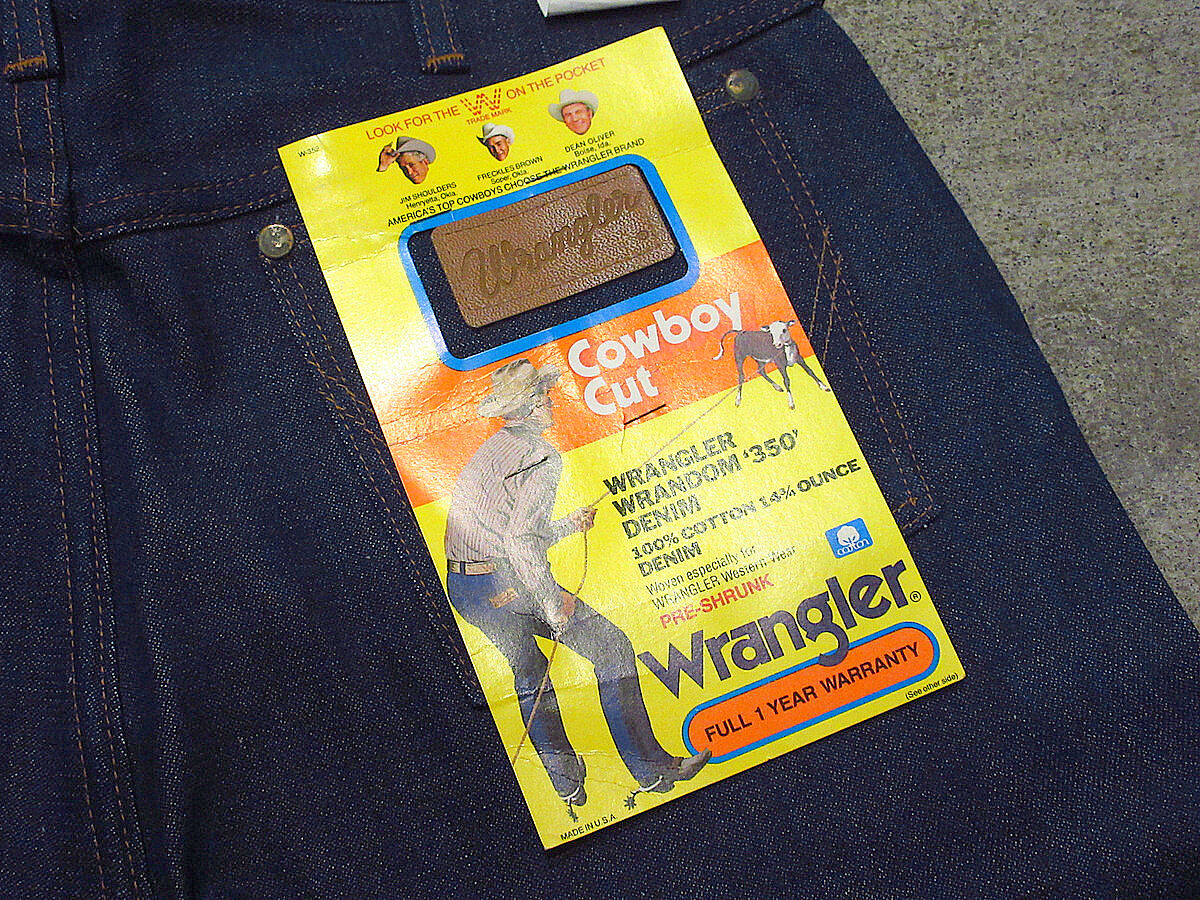 ビンテージ80's○DEADSTOCK Wrangler 13MWZ表記W36 L34○230 ビンテージ80's○DEADSTOCK Wrangler 13MWZ表記W36 L34○230