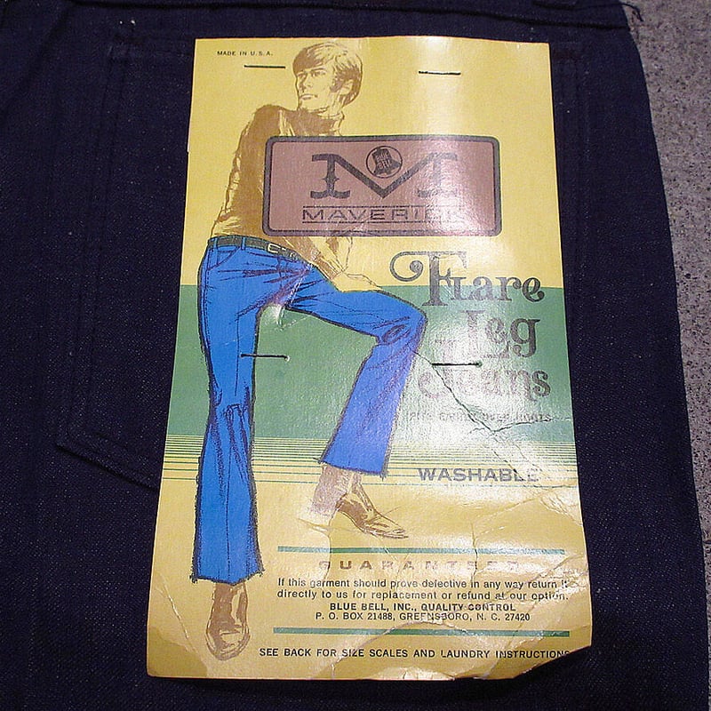 ビンテージ70's○DEADSTOCK MAVERICKデニムフレアパンツ表記W29 ビンテージ70's○DEADSTOCK MAVERICKデニムフレアパンツ表記W29